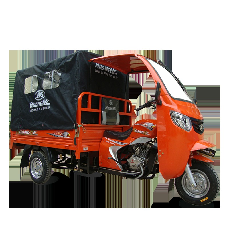 48V Voltage 3 Wheel Cargo Motorcycle with 300CC Engine Type and Curb ...